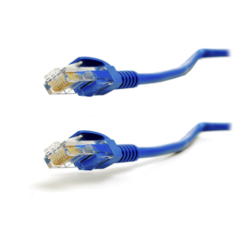 Cable de red 3 / 5 / 10 / 20 / 30 / 40 metros azul con capucha